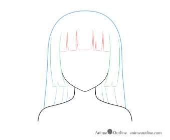 Bangs Hairstyles Drawing Art - Drawing Skill