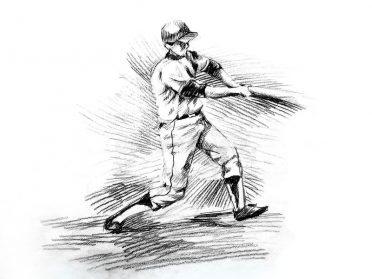 Baseball Player Drawing Photo - Drawing Skill