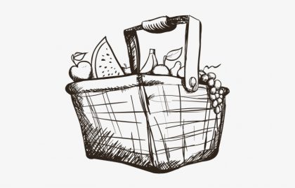 Basket Drawing Art - Drawing Skill