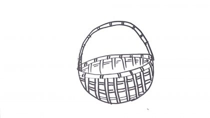 Basket Drawing Image - Drawing Skill