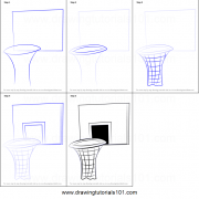 Basketball Court Drawing Beautiful Image - Drawing Skill