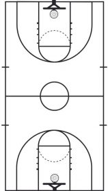 Basketball Court Drawing Image - Drawing Skill