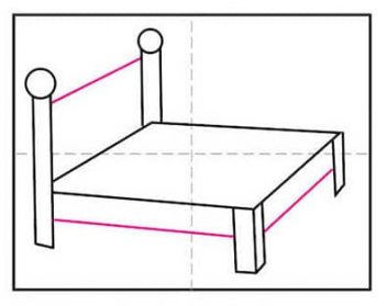 Bed Drawing Sketch - Drawing Skill
