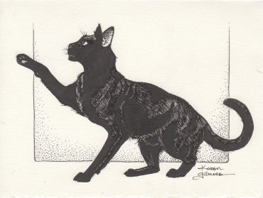 Black Cat Drawing Picture - Drawing Skill