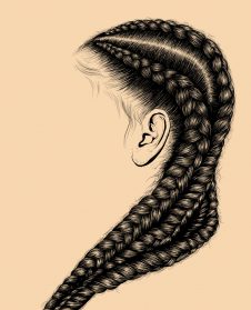Black Woman Drawing Beautiful Image - Drawing Skill
