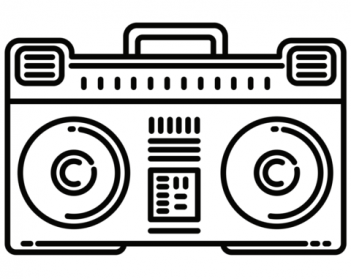 Boombox Drawing Sketch - Drawing Skill