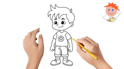 Boy Cartoon Drawing Image - Drawing Skill