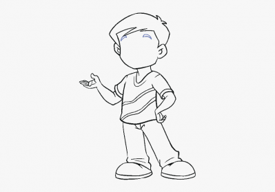 Boy Cartoon Drawing Photo - Drawing Skill