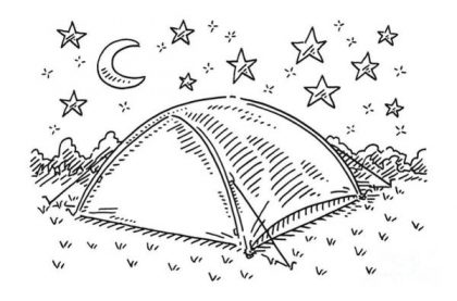 Camping Drawing Photo - Drawing Skill