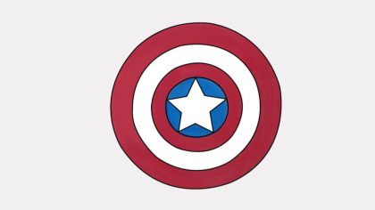 Captain America Shield Drawing Sketch - Drawing Skill