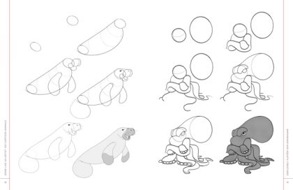 Cartoon Animals Drawing Beautiful Art - Drawing Skill