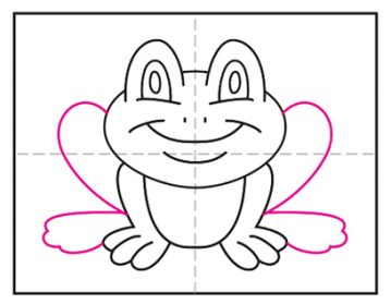 Cartoon Frog Drawing Image - Drawing Skill