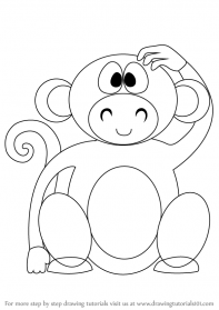 Cartoon Monkey Drawing Beautiful Art - Drawing Skill