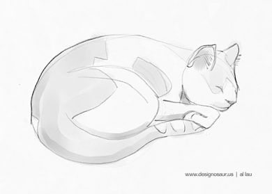 Cat Sleeping Drawing Pic - Drawing Skill