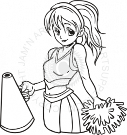 Cheerleader Drawing Pic - Drawing Skill