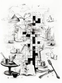 Crossword Drawing Sketch - Drawing Skill