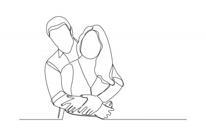 Cuddle Drawing Picture - Drawing Skill