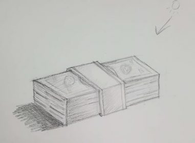 Money Drawing Sketch - Drawing Skill