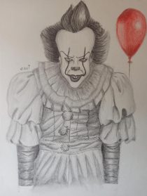 Pennywise Full Body Drawing Beautiful Art - Drawing Skill