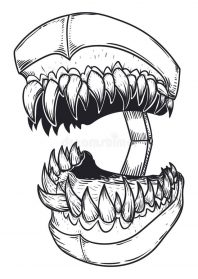 Sharp Teeth Best Drawing - Drawing Skill
