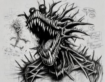 Sharp Teeth Drawing Creative Art - Drawing Skill