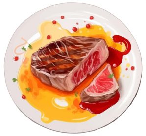 Steak Drawing Art - Drawing Skill