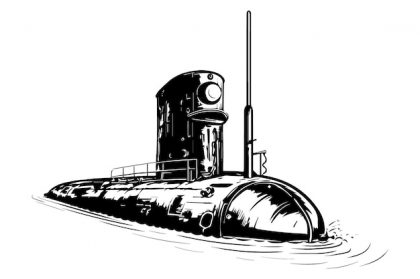 Submarine Drawing Sketch - Drawing Skill