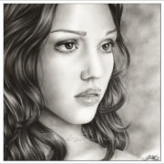 Jessica Alba Drawing Image - Drawing Skill