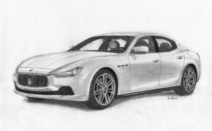 Maserati Drawing Beautiful Art - Drawing Skill