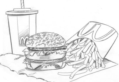 Mcdonalds Drawing Sketch - Drawing Skill