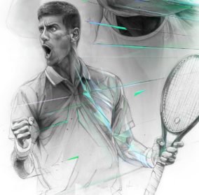 Novak Djokovic Drawing - Drawing Skill