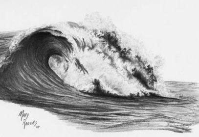 Ocean Drawing Beautiful Image - Drawing Skill