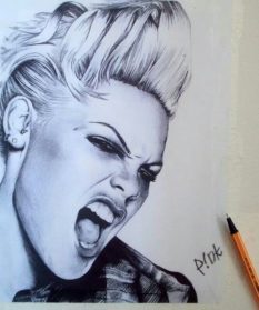 Pink Drawing Beautiful Art - Drawing Skill