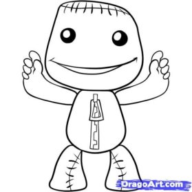 Sackboy Drawing Pic - Drawing Skill