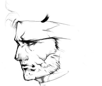 Solid Snake Art Drawing - Drawing Skill