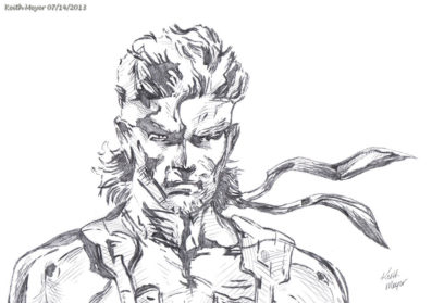 Solid Snake Drawing Amazing - Drawing Skill