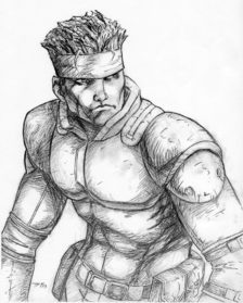 Solid Snake Drawing Beautiful Image - Drawing Skill