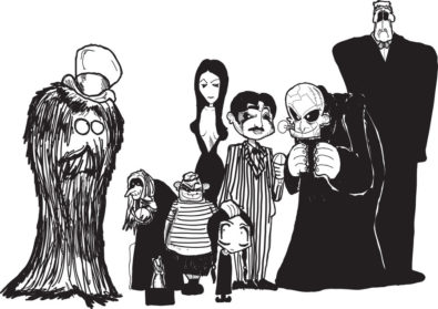 The Addams Family Drawing Pics - Drawing Skill
