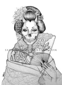 Geisha Drawing Picture - Drawing Skill