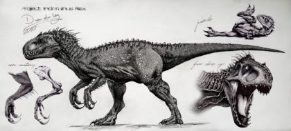 Indominus Rex Drawing Realistic - Drawing Skill