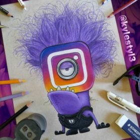 Instagram Logo Drawing Beautiful Image - Drawing Skill