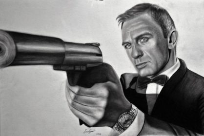 James Bond Drawing Pic - Drawing Skill