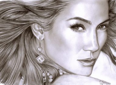 Jennifer Lopez Drawing Art - Drawing Skill