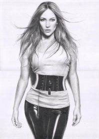 Jennifer Lopez Drawing Realistic - Drawing Skill
