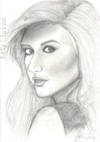 Kelly Clarkson Drawing Amazing - Drawing Skill