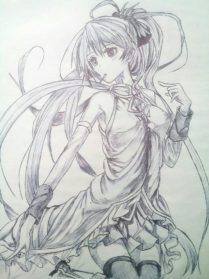 Kyoko Sakura Drawing Image - Drawing Skill