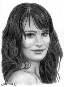 Lea Michele Drawing High-Quality - Drawing Skill