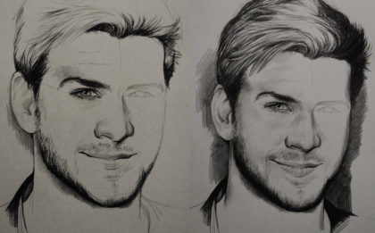 Liam Hemsworth Drawing Pic - Drawing Skill