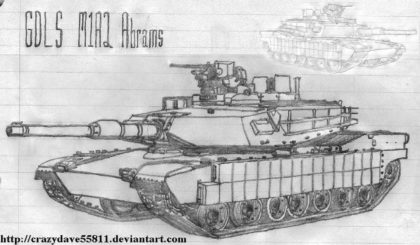 M1 Abrams Tank Drawing Beautiful Image - Drawing Skill
