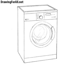 Mechanical Washing Machine Drawing Pic - Drawing Skill